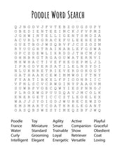 FREE Poodle Word Search Puzzle – Printable Fun Activity for Dog Lovers ...