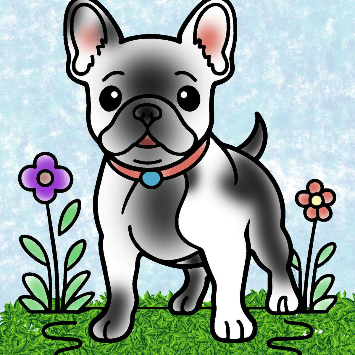 french bulldog puppy coloring pages