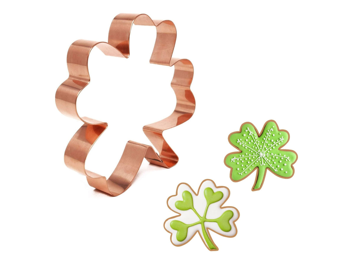 Large Four Leaf Clover Cookie Cutter – Handmade Copper St. Patrick’s D ...